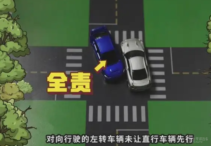 左转被直行撞责任图解,直行撞左拐谁的责任大 太平洋汽车